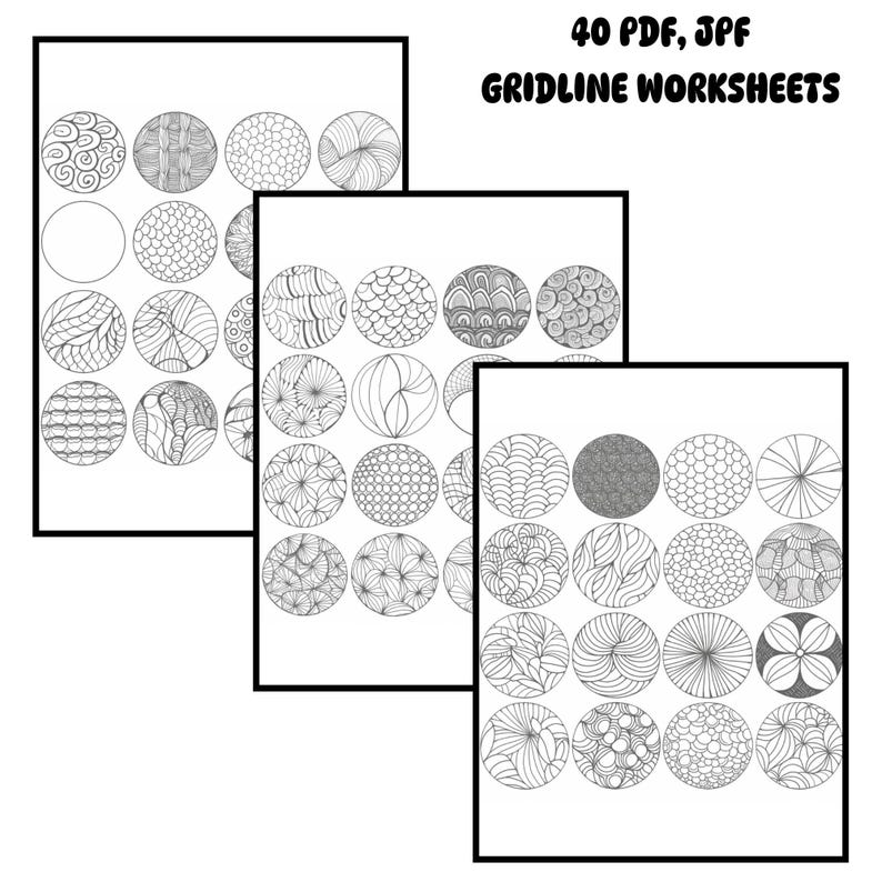 Zentangle Patterns Bundle: Intricate Designs, Doodle Practice Sheets ...