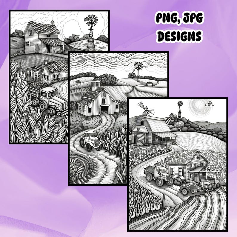Zentangle Farm House Coloring Pages, Realistic Scene From Farmland ...