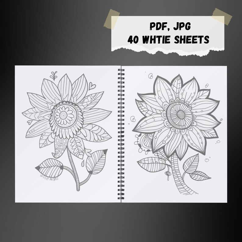Creative Floral Zentangle Worksheets, Artistic Flower Zentangle ...