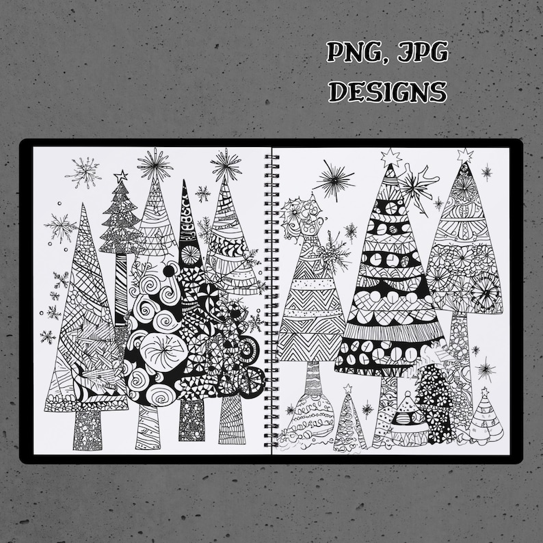 Creative Festive Tree Art - Zen Doodle Worksheets for Mindful ...