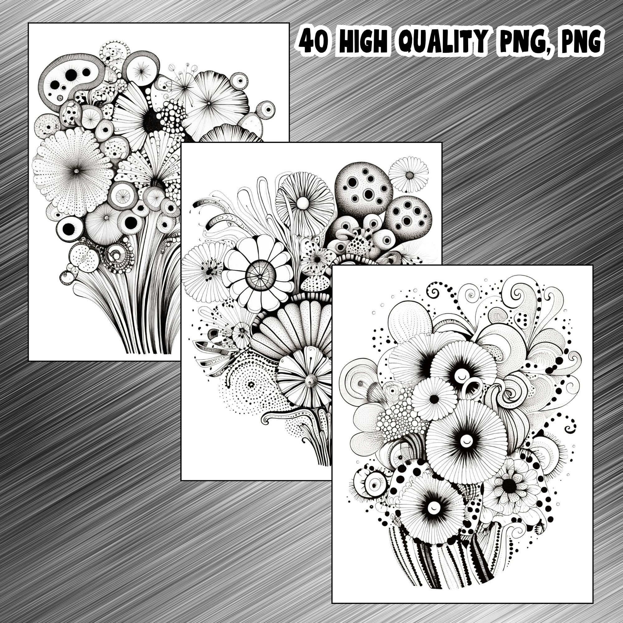 Zentangle With 1000 Botanical Designs: Comprehensive Tutorials ...