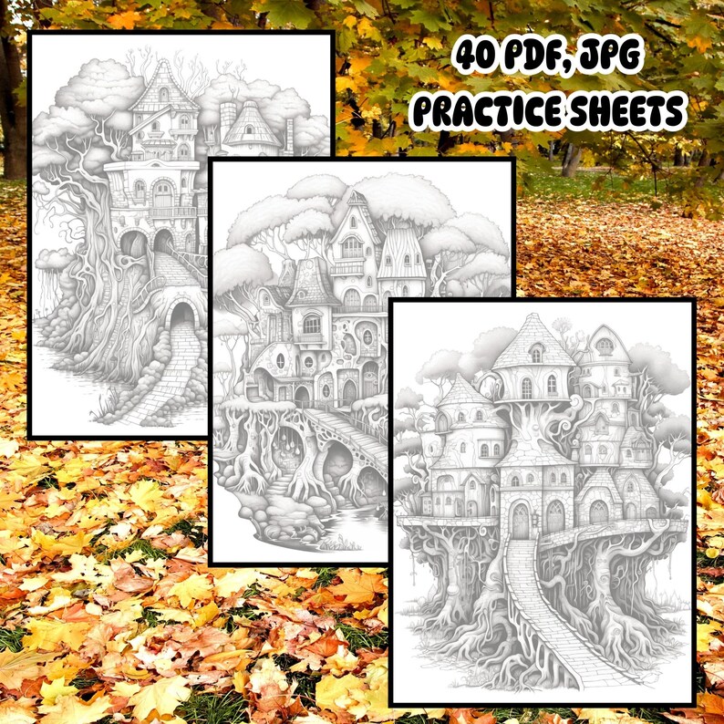 Zentangle Kit, Dark Realms Elven Scenery, Zen Art, Zentangle Magic ...