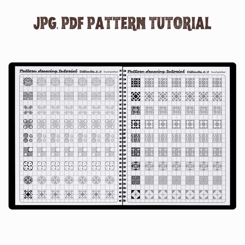 Pattern Tracing Zentangle & Doodle Magic: 2x2 Cell Pattern Drawing ...