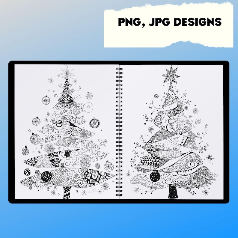 Christmas Tree Zentangle Patterns: Inspiring Doodles, Zendoodle Designs ...