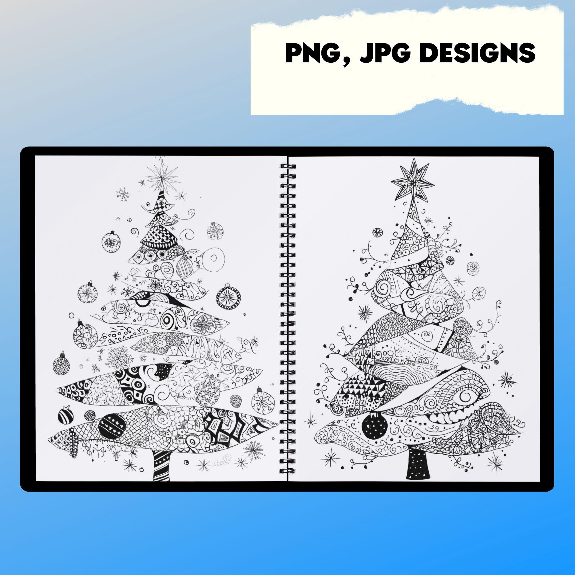 Christmas Tree Zentangle Patterns: Inspiring Doodles, Zendoodle Designs ...