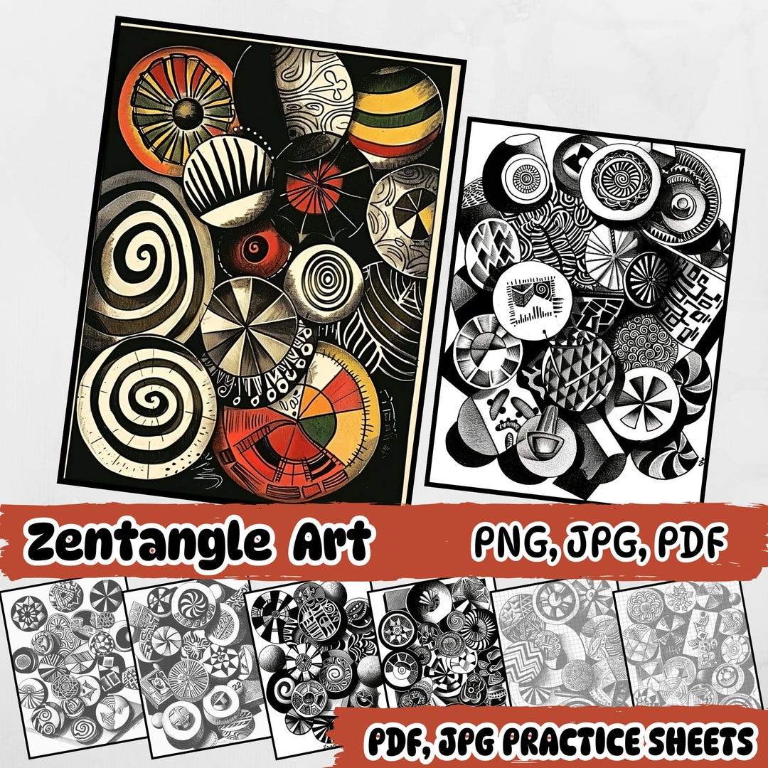 Art Therapy at Your Fingertips Zentangle Patterns Workbook and Tracing ...