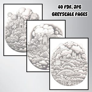 Mystical Zentangle Designs | Fantasy Castles, Enchanted Houses, Dark ...