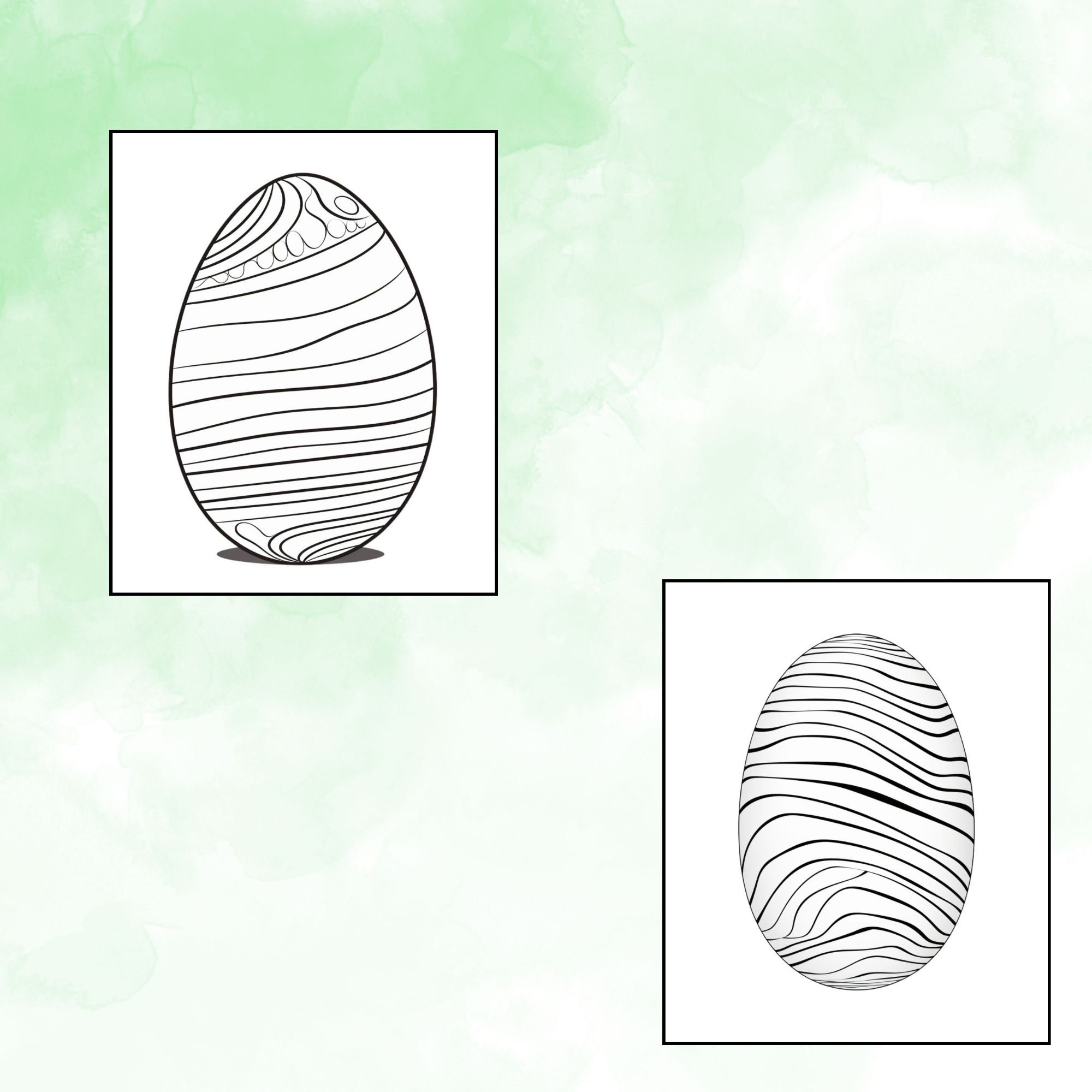 Fun and Easy Easter Egg Coloring Pages for Kids, Simple Designs for ...