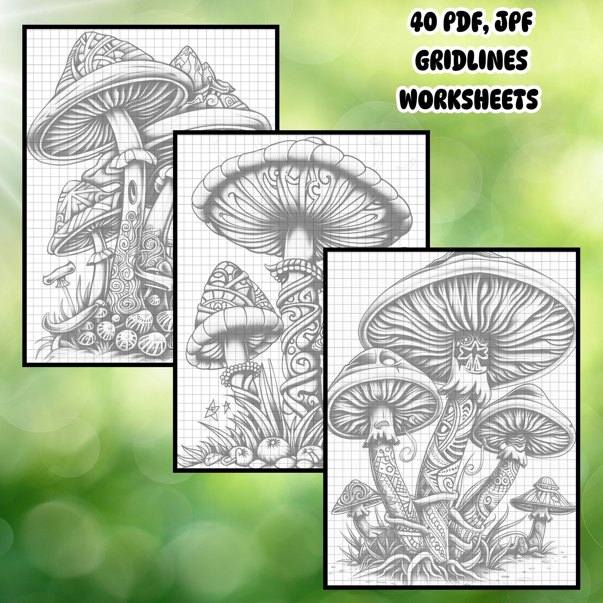 Zentangle Mushroom Patterns With Enchanting Coloring Pages and Doodle ...