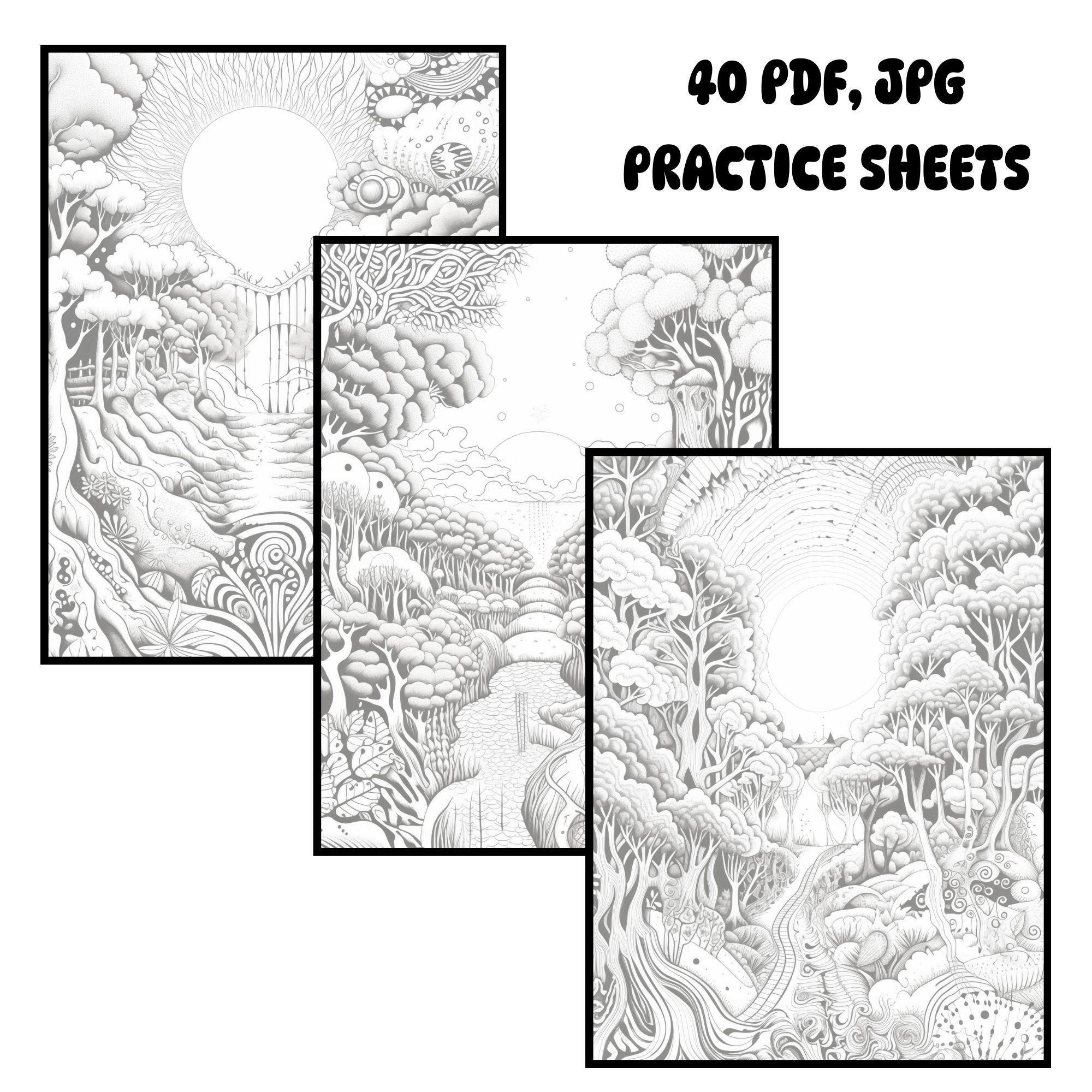 Zentangle Mystical Nature Scenery, Zentangle Magic Moments, Procreate ...