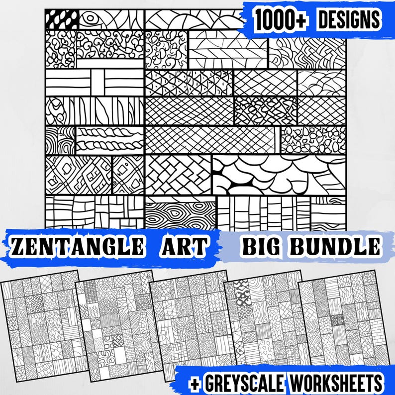 Ultimate Zentangle Bundle: 1000 Intricate Designs for Creative ...