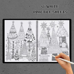 Creative Festive Tree Art - Zen Doodle Worksheets for Mindful ...