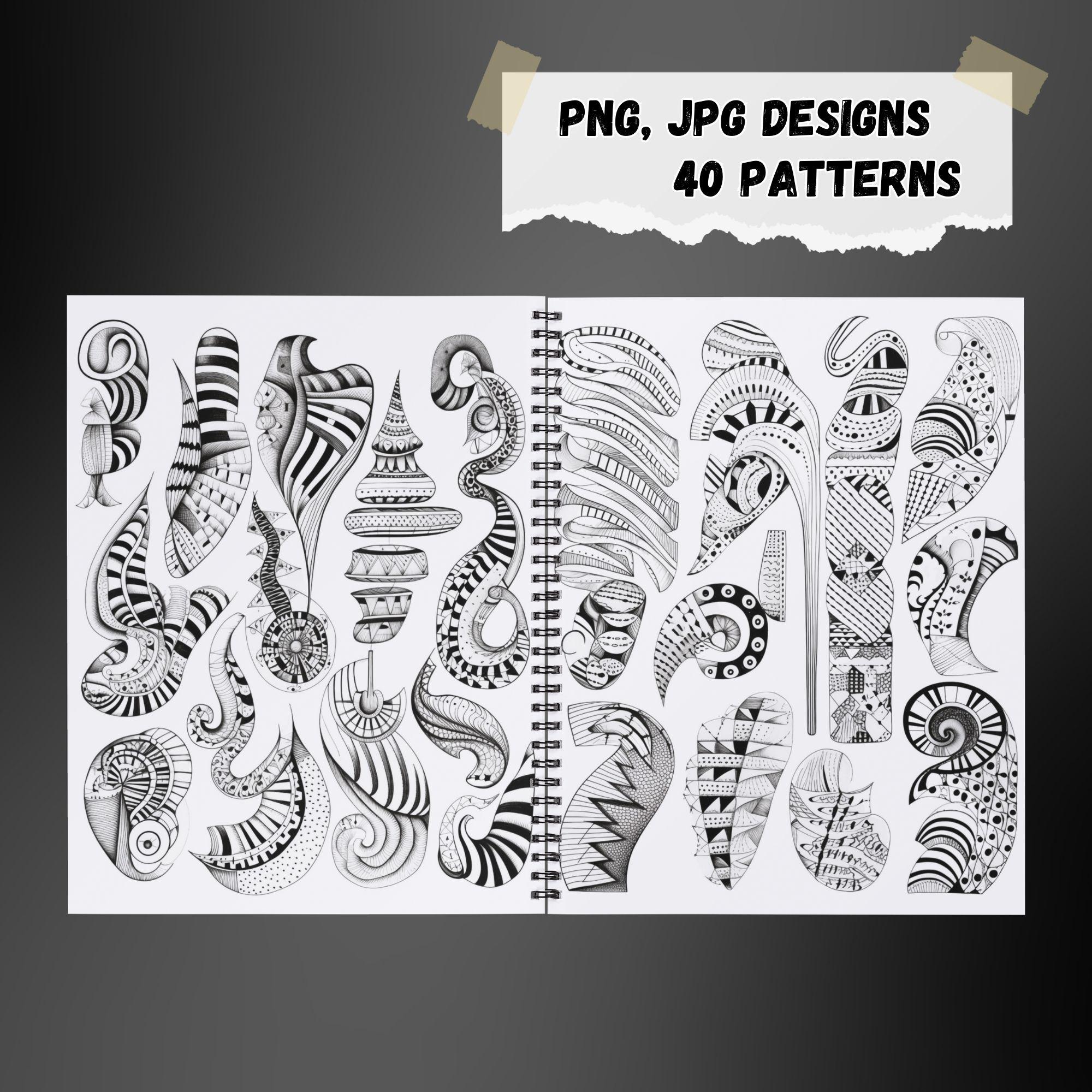 Unique Zentangle Patterns, Doodle Art Print, Zentangle Art, Digital ...