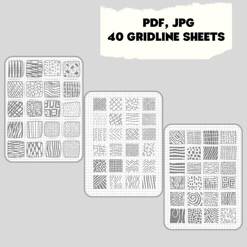 Zentangle Line Patterns, Beginner Zentangle Practice Sheets, 500+ Patterns, Training Workbook ...