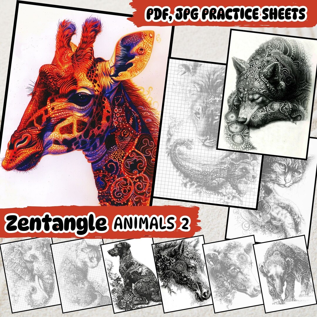 Zentangle Animals, Zentangle Coloring Pages, Zentangle Animal Patterns ...