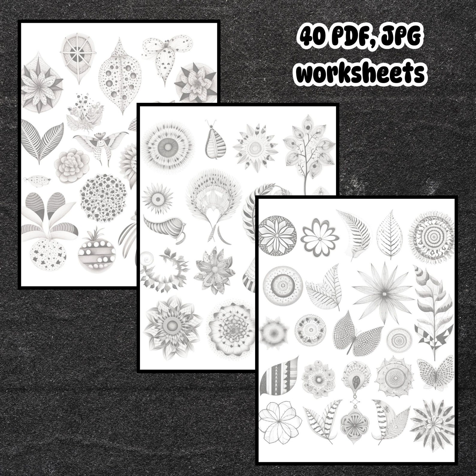 Zentangle Practice Sheets: Discover Unusual Ornaments and Master Medium ...