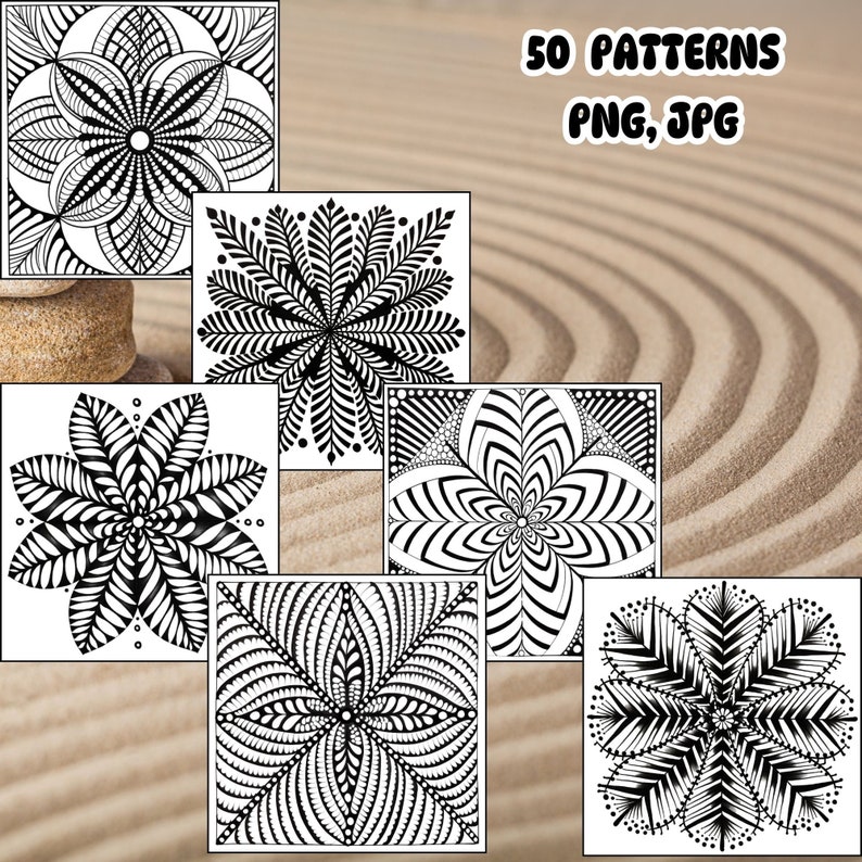 Zentangle Templates & Doodle Practice Sheets | Beginner Zentangle ...