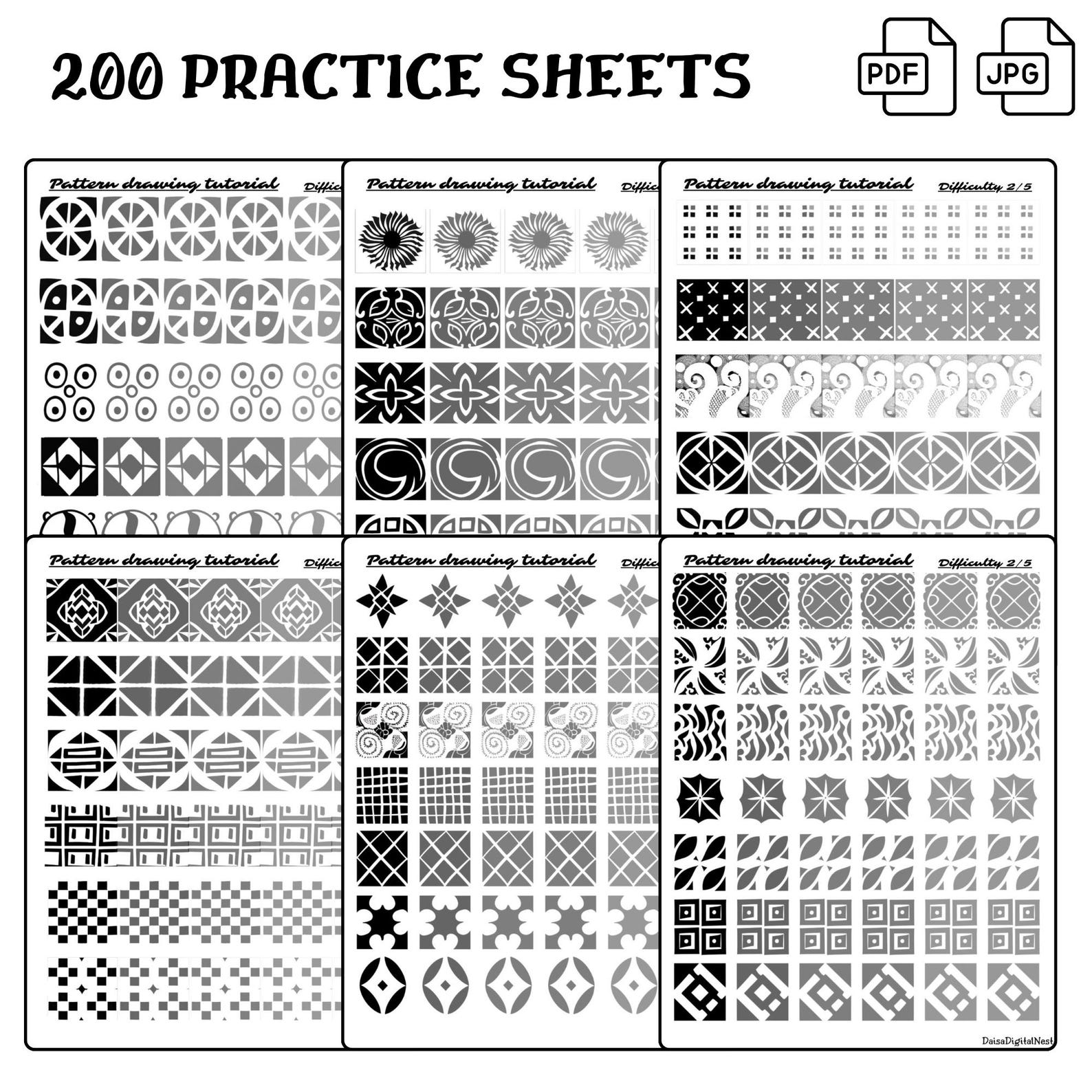 Beginner Mandala Tracing and DIY With Zentangle Art Pattern, Tangle ...