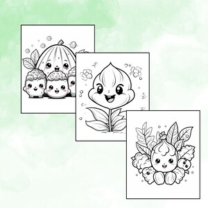 Kawaii Fruit & Veggie Coloring Pages | 40 Cute - Easy Printable Designs ...