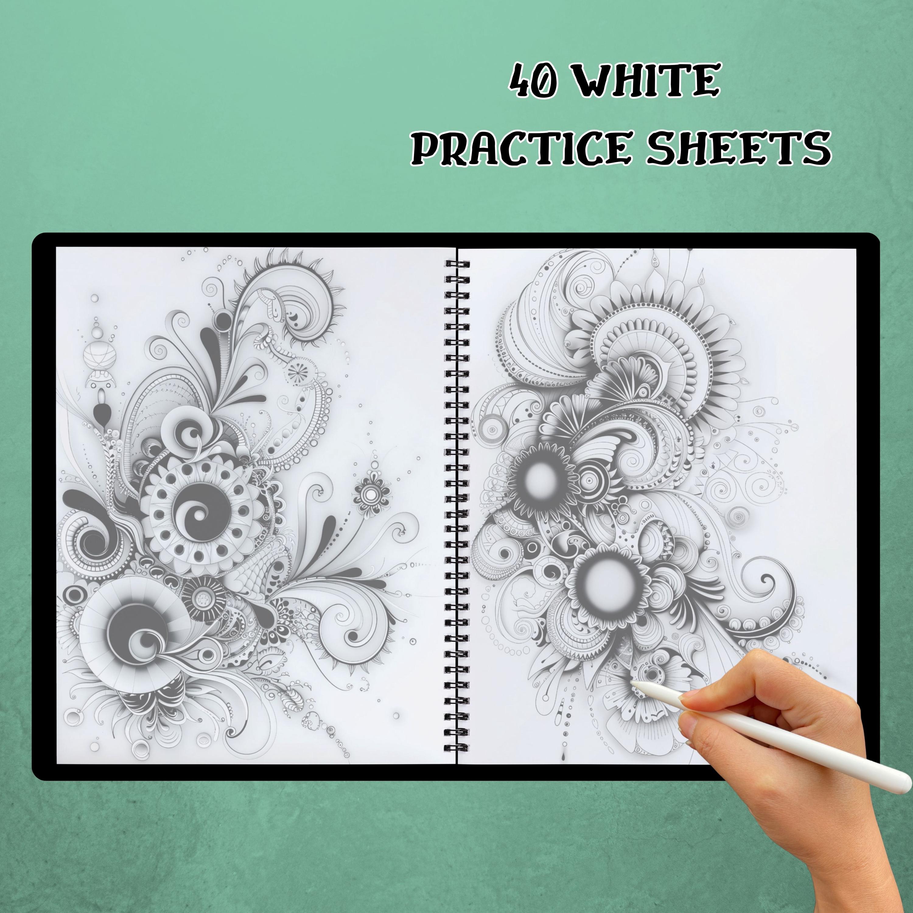 Traceable Zentangle Doodles, Abstract Coloring Book (digital Download ...