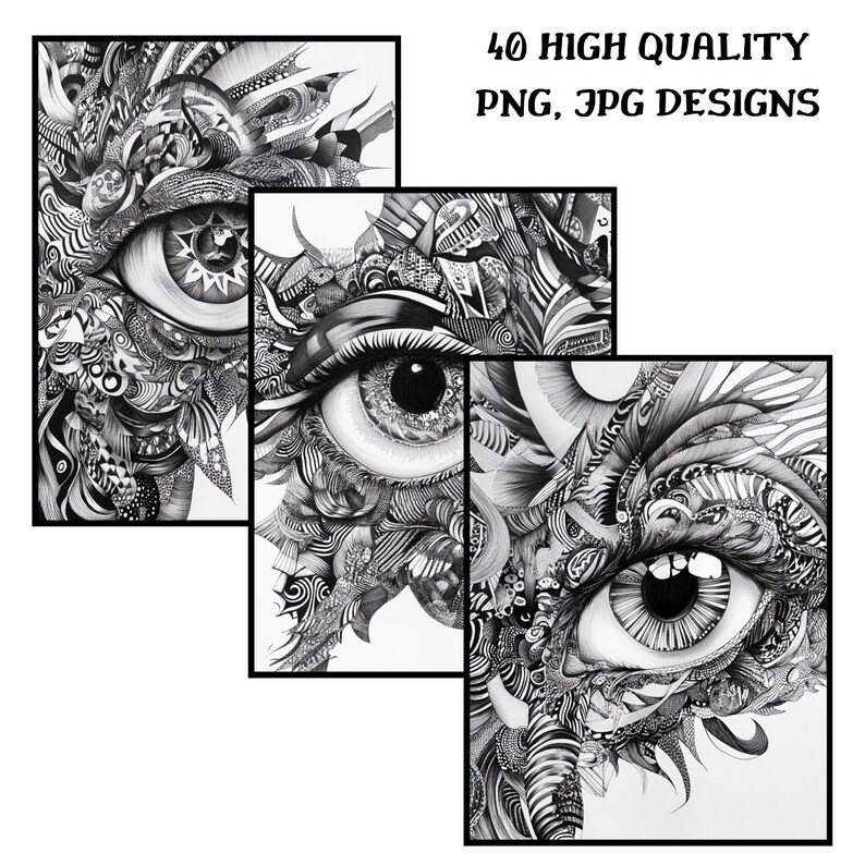 Beautiful Eye Zentangle Art – Creative Stress Relief Patterns, Mandala ...