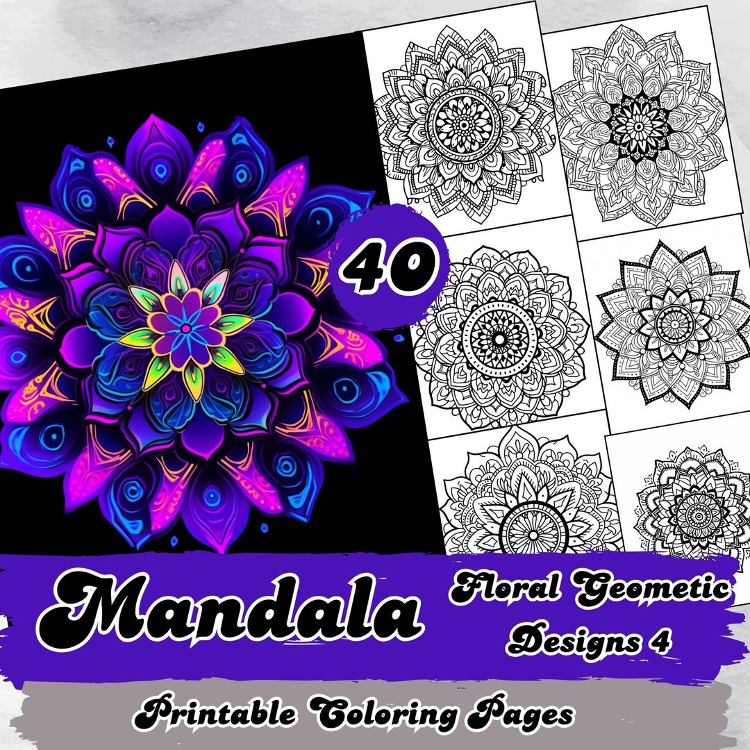 Intricate Mandala Coloring Book Pages: Explore Large and Dark Lines for ...