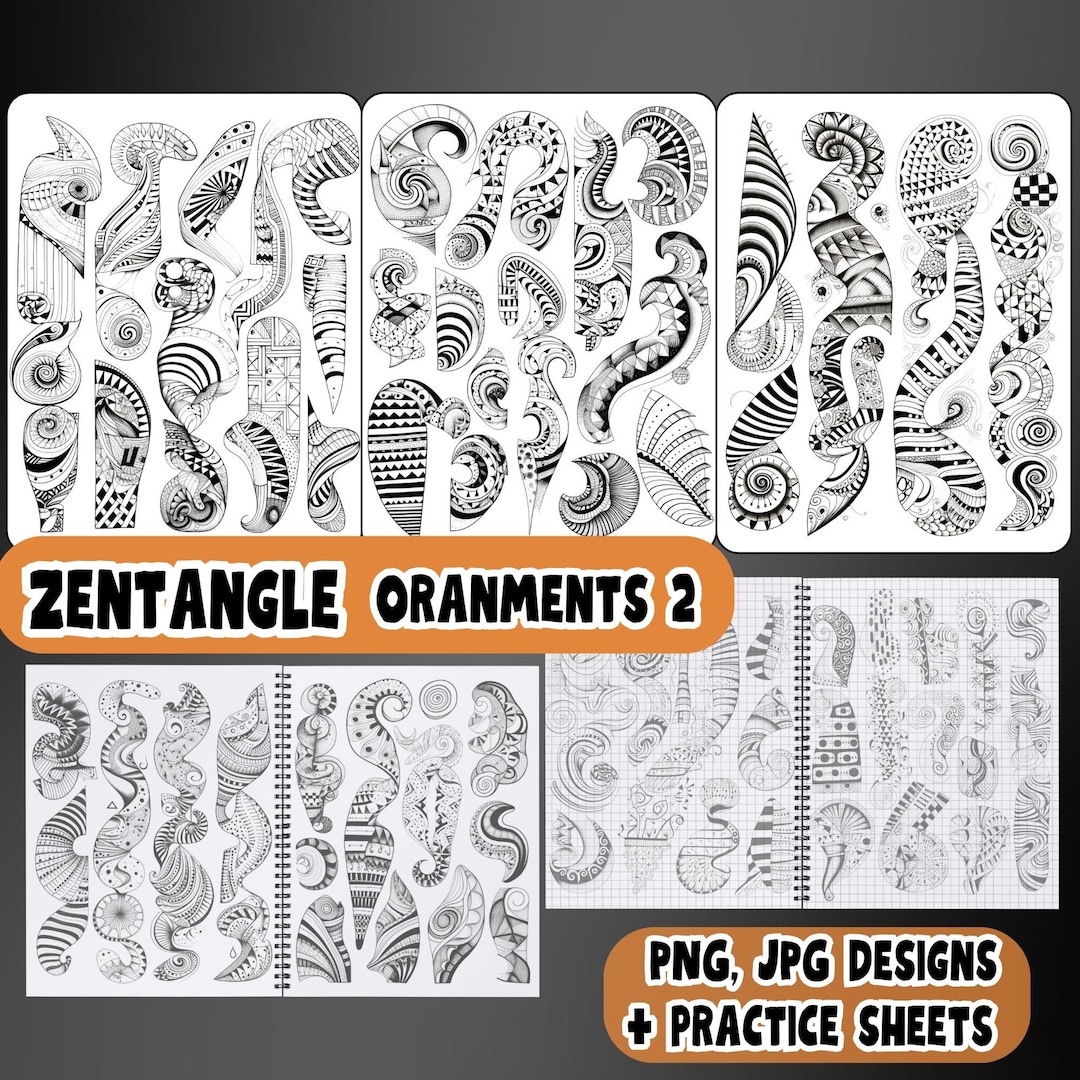 Unique Zentangle Patterns, Doodle Art Print, Zentangle Art, Digital ...
