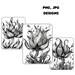 Flame Flower Zentangle Patterns, Tutorials & Worksheets (digital ...