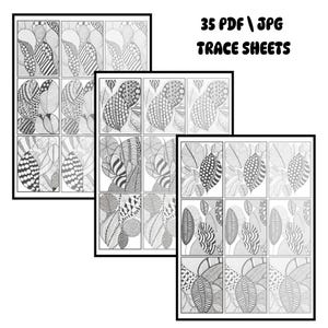 Zentangle Tracing Practice Sheets, Beginner-friendly Doodle Training ...