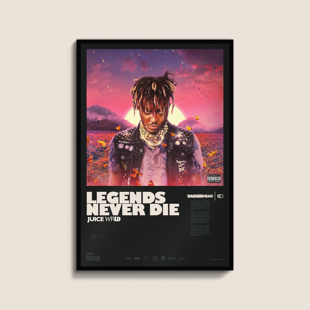 Legends Never Die Juice WRLD Nr.001 of the Music Album Poster Series ...