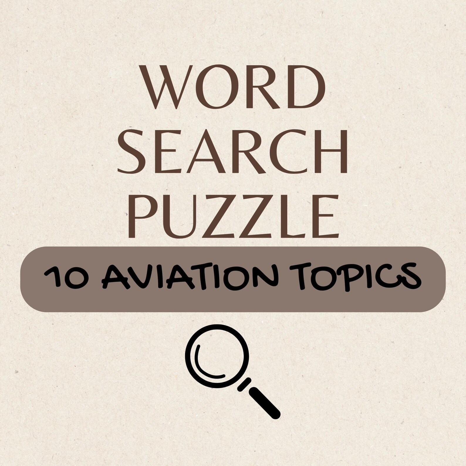 Word Search Puzzle: Aviation Edition (digital Download) - Etsy