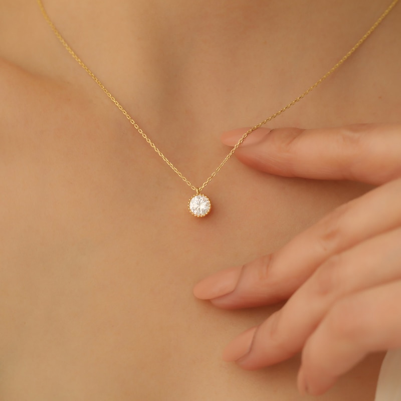 Solitaire Necklace - Etsy