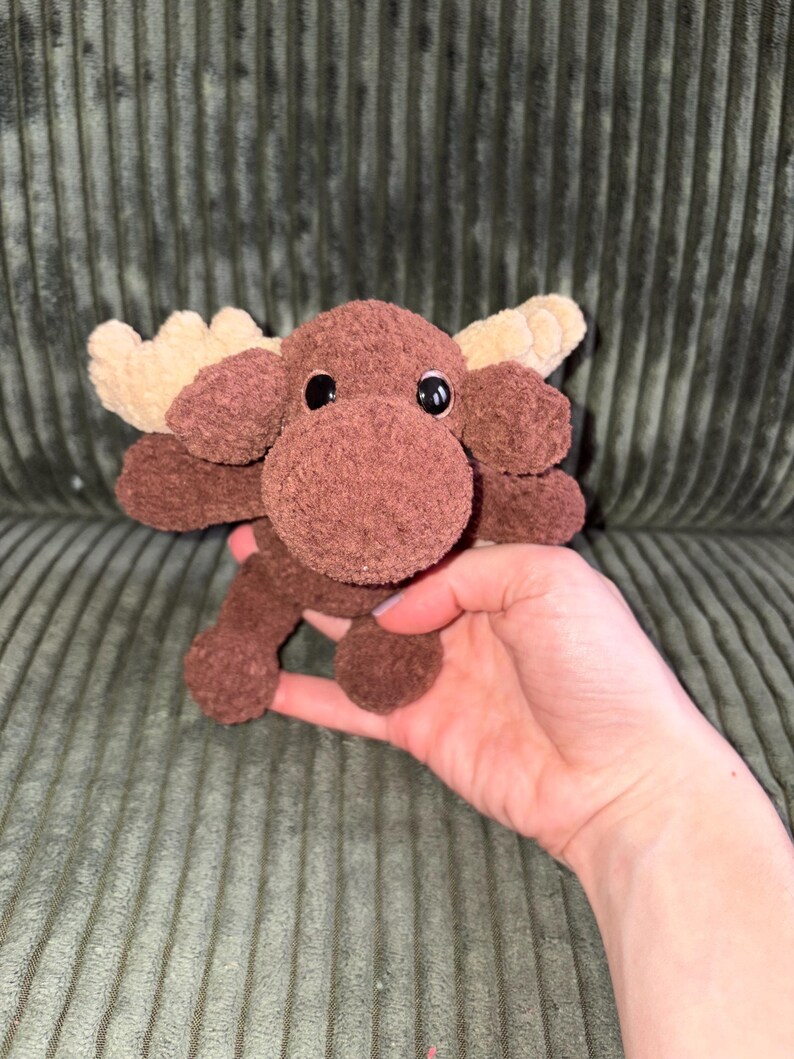 Mini Moose Plushie| Mini Christmas Moose| Crochet Moose| Crochet ...
