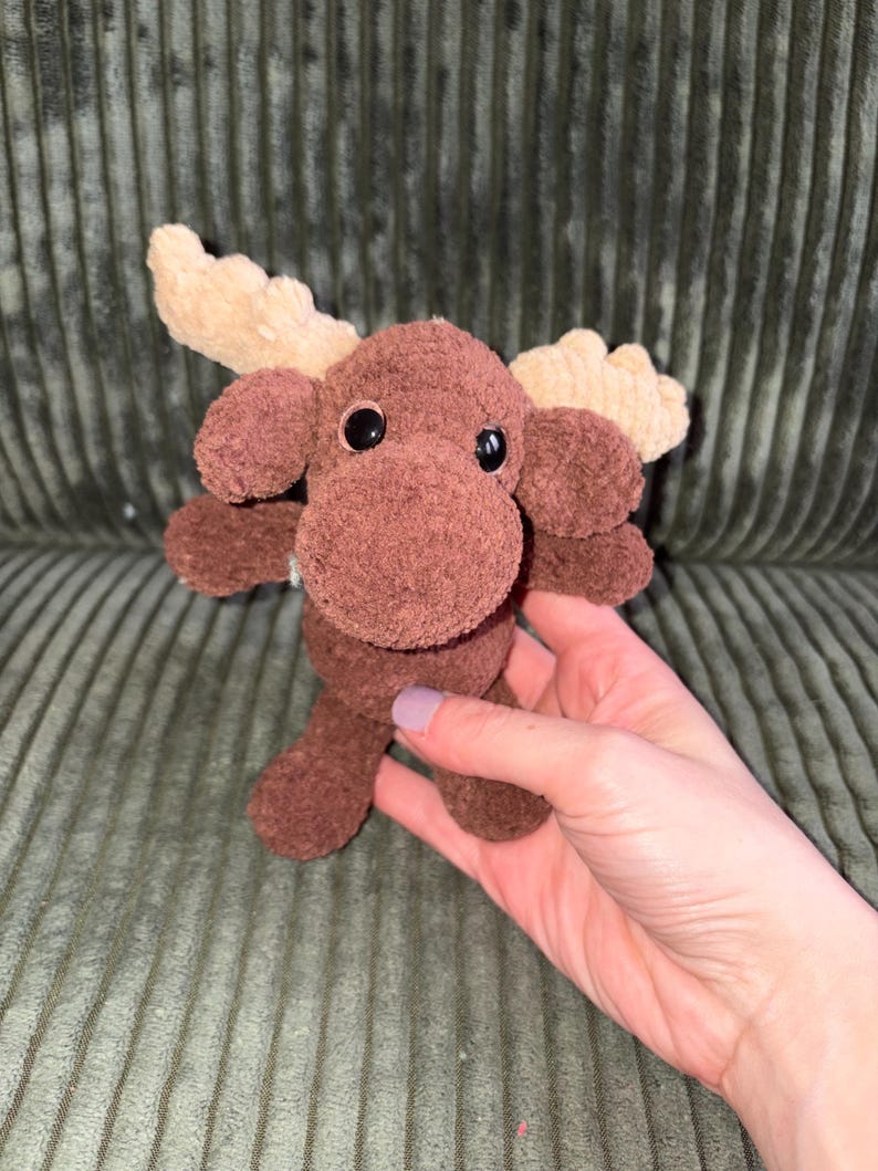 Mini Moose Plushie| Mini Christmas Moose| Crochet Moose| Crochet ...