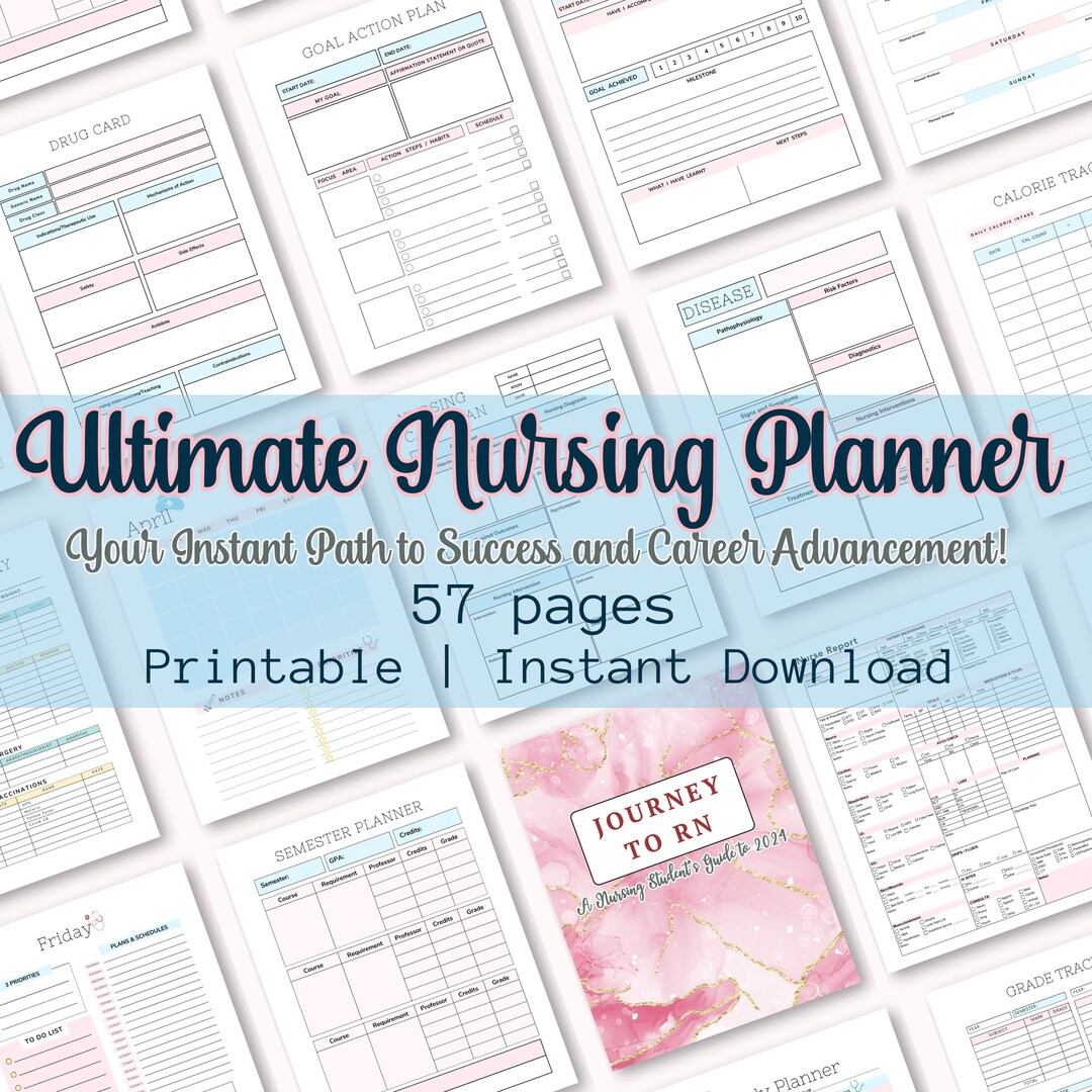 Nursing School Student Planner Student Nurse Medical Student Planner ...