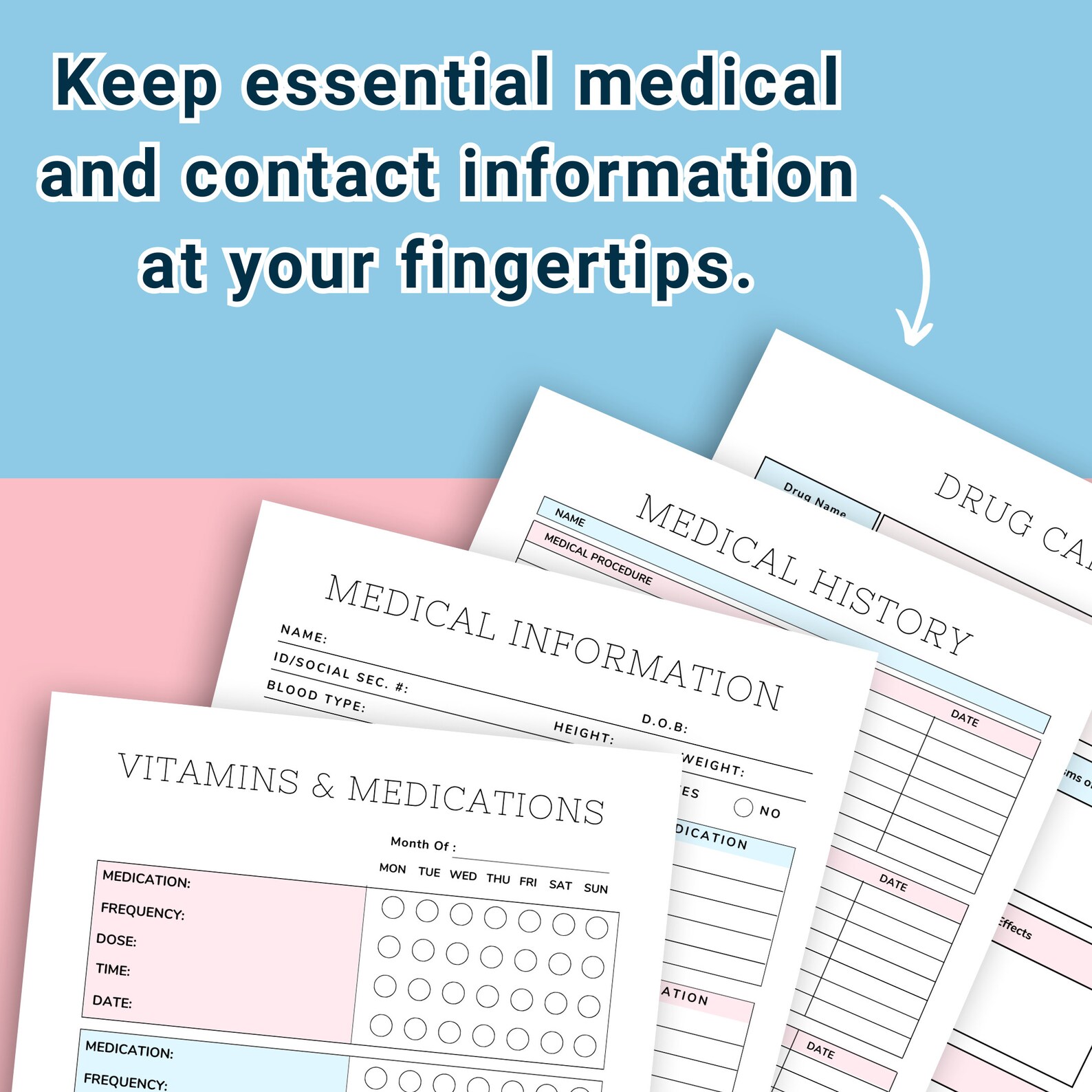 PRINTABLE Nursing Student School Planner Nursing School Medical Student ...