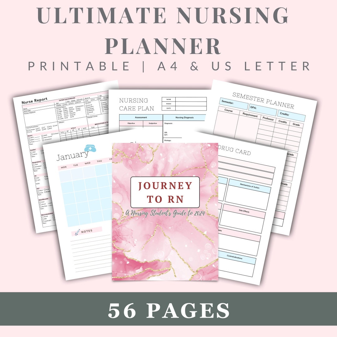 Nursing Student Printable Planner Nursing School Medical Student ...