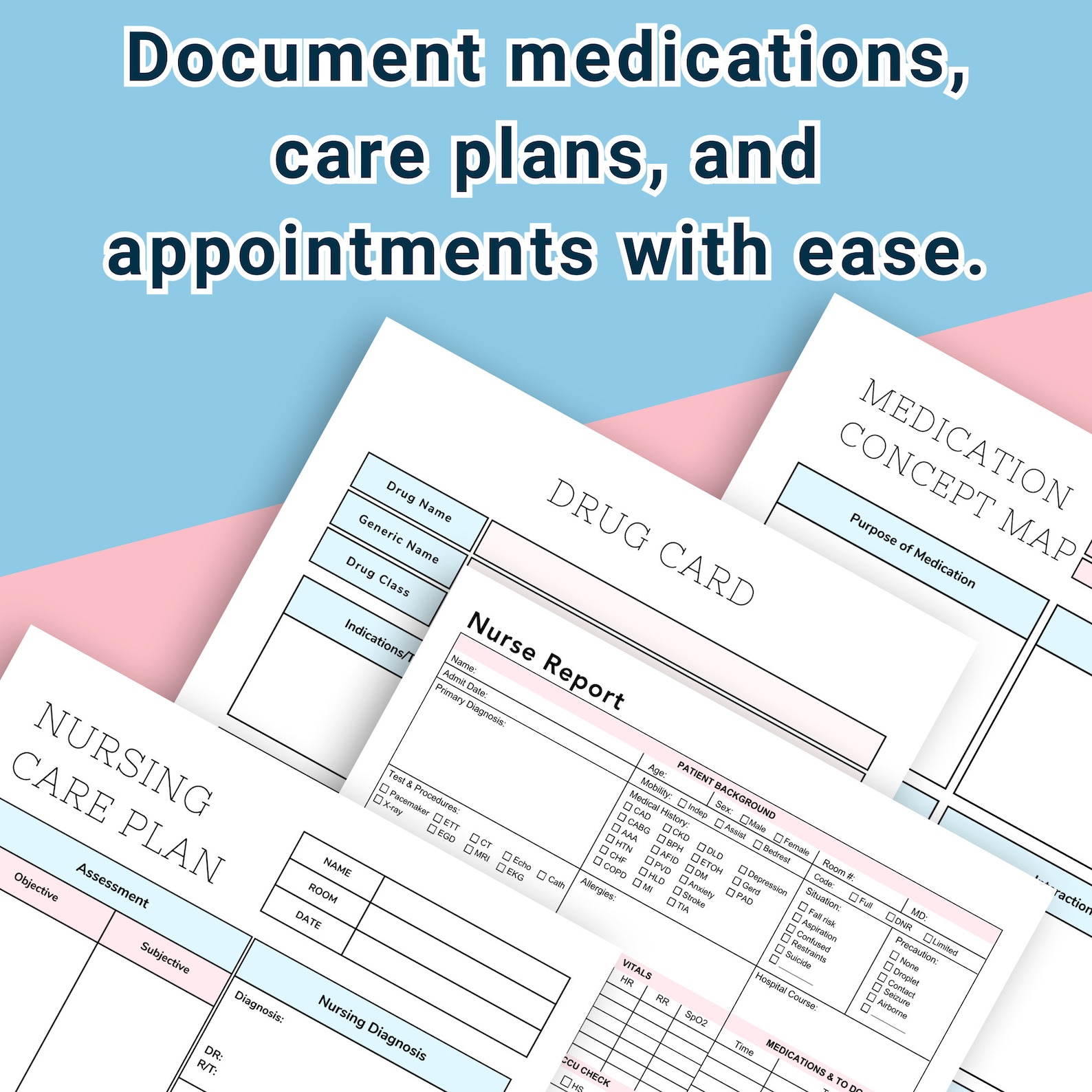 PRINTABLE Nursing Student School Planner Nursing School Medical Student ...