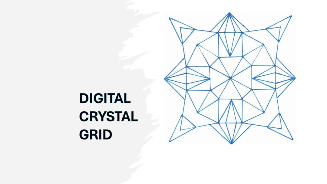 Digital Download Crystal Grid, 1 Crystal Grid for Meditation, Artwork ...