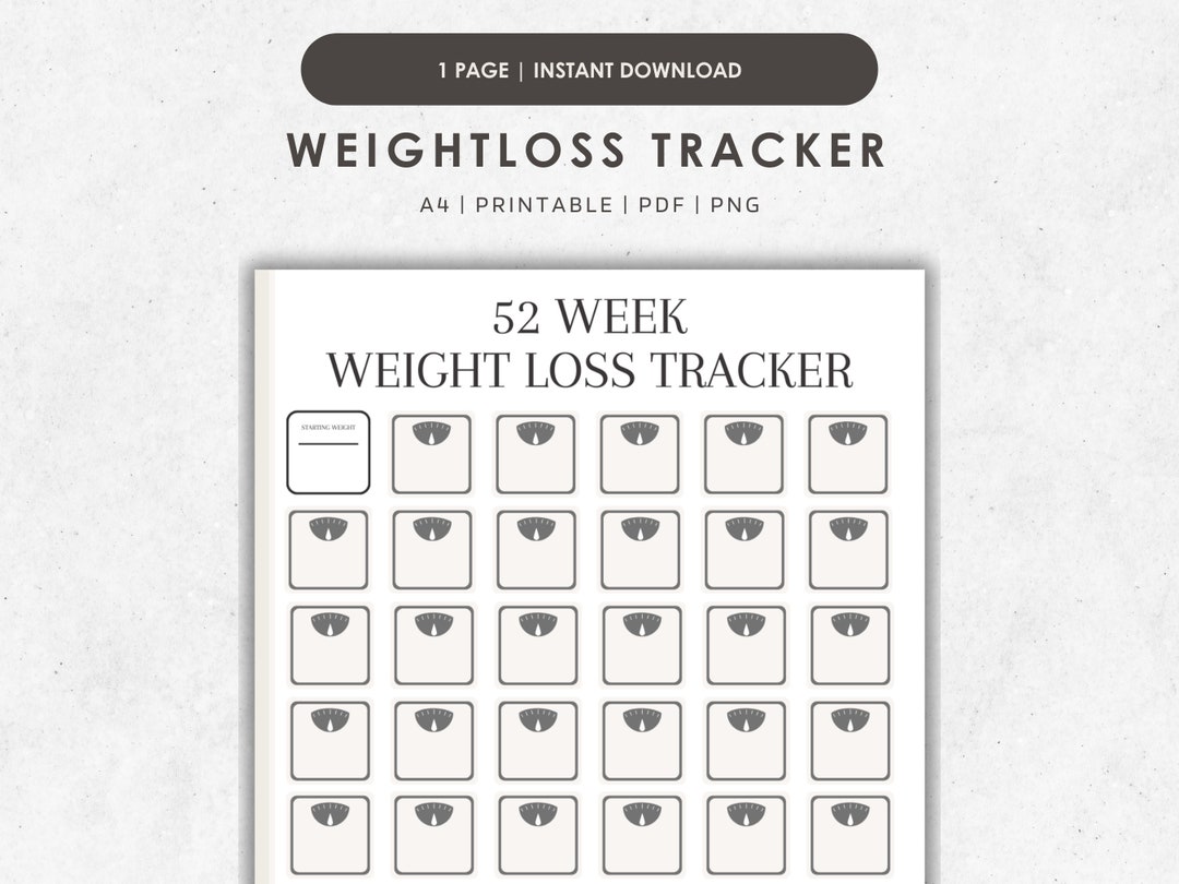 Weight Loss Tracker Weight Loss Tracker Printable Weekly Weight Loss ...