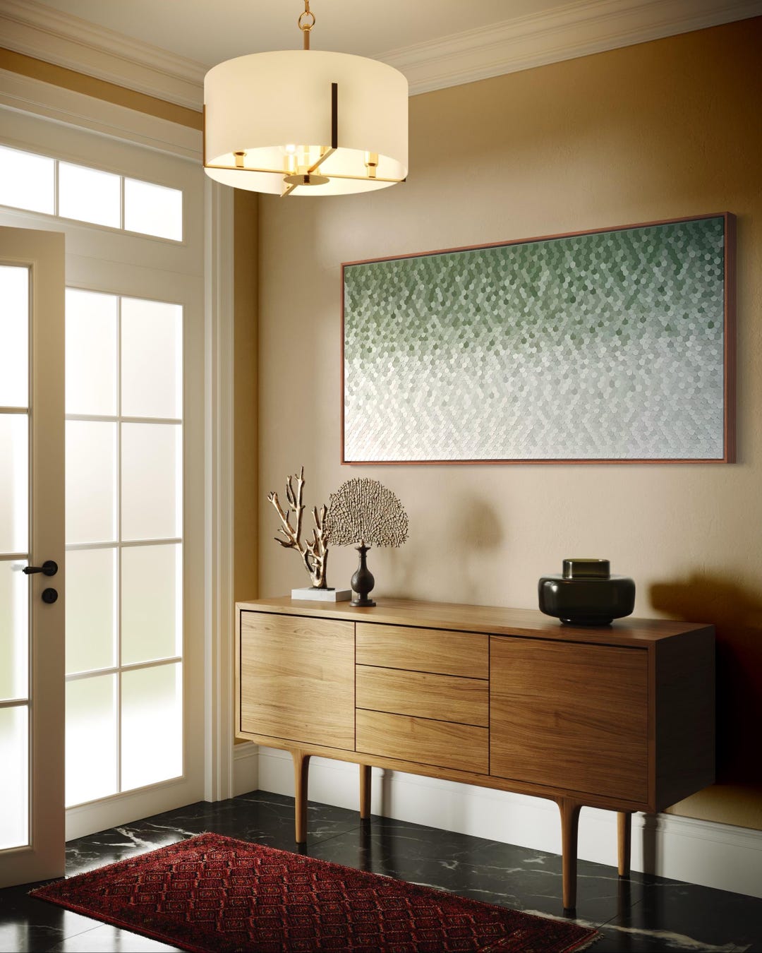 Jade Green Textured Art: Custom Gradient Wall Decor - Etsy