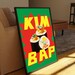 Modern Korean Kimbap Poster | Korean Food Print | Red Printable Wall ...