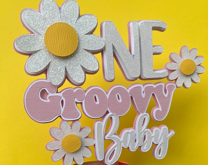 One Groovy Baby Cake Topper, One Groovy Baby , Groovy One ,groovy One ...