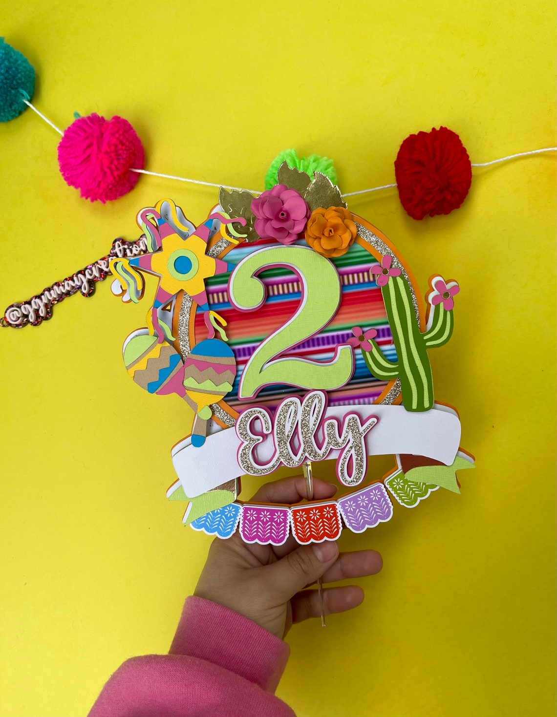 Mexican Fiesta Cake Topper, Fiesta Cake Topper, First Fiesta Decor ...