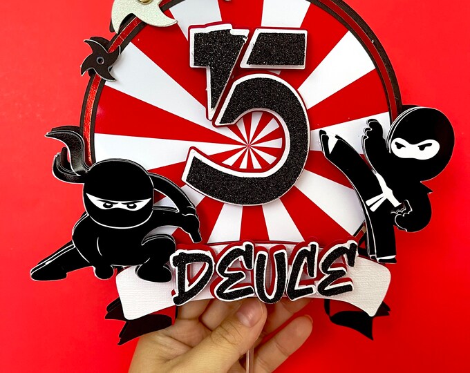 Ninja Cake Topper, Ninja Birthday Decor, Ninja Birthday, Ninja Party ...