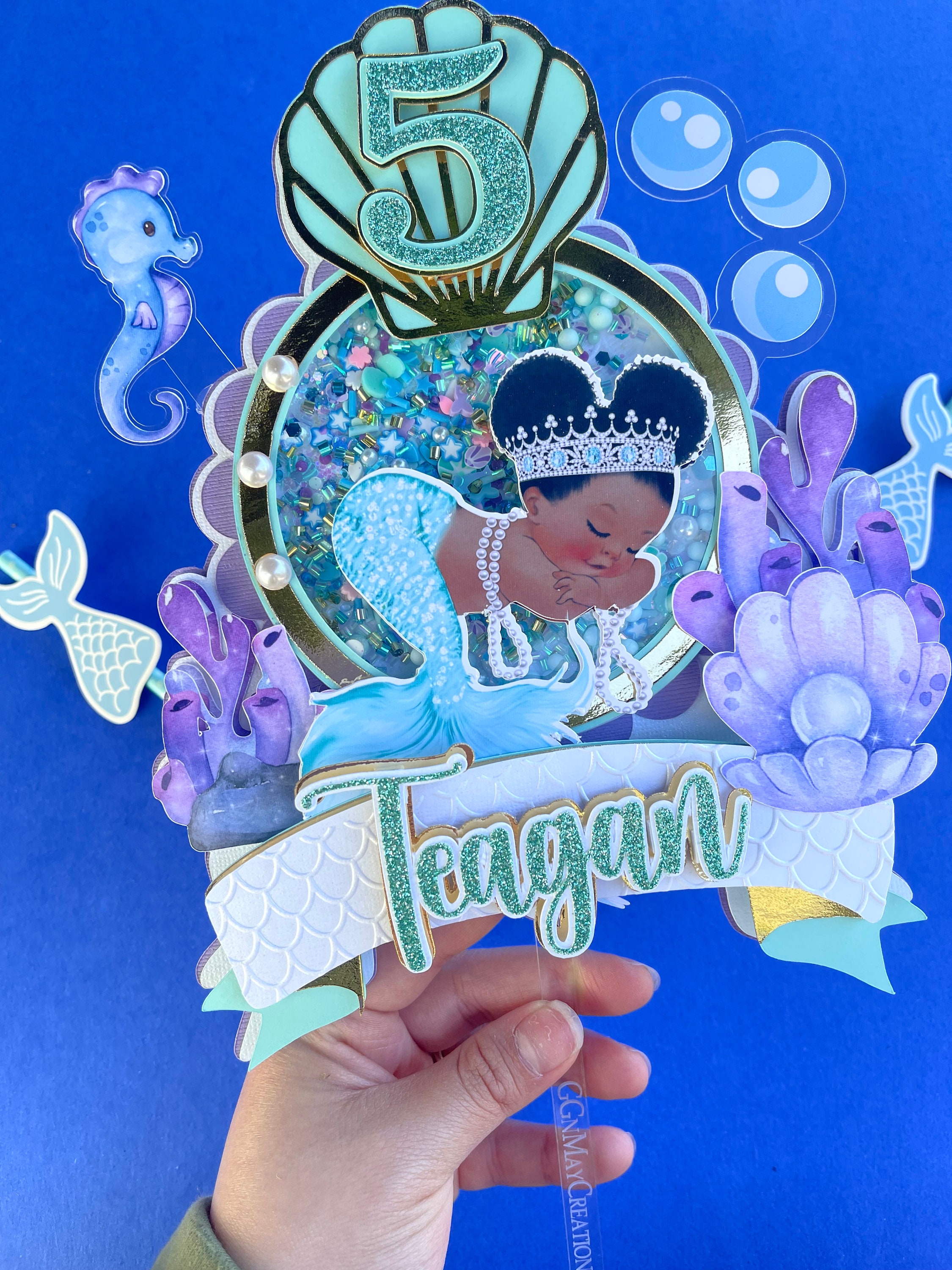 Mermaid Cake Topper,mermaid Baby Shower Cake Topper, Mermaid Party ...