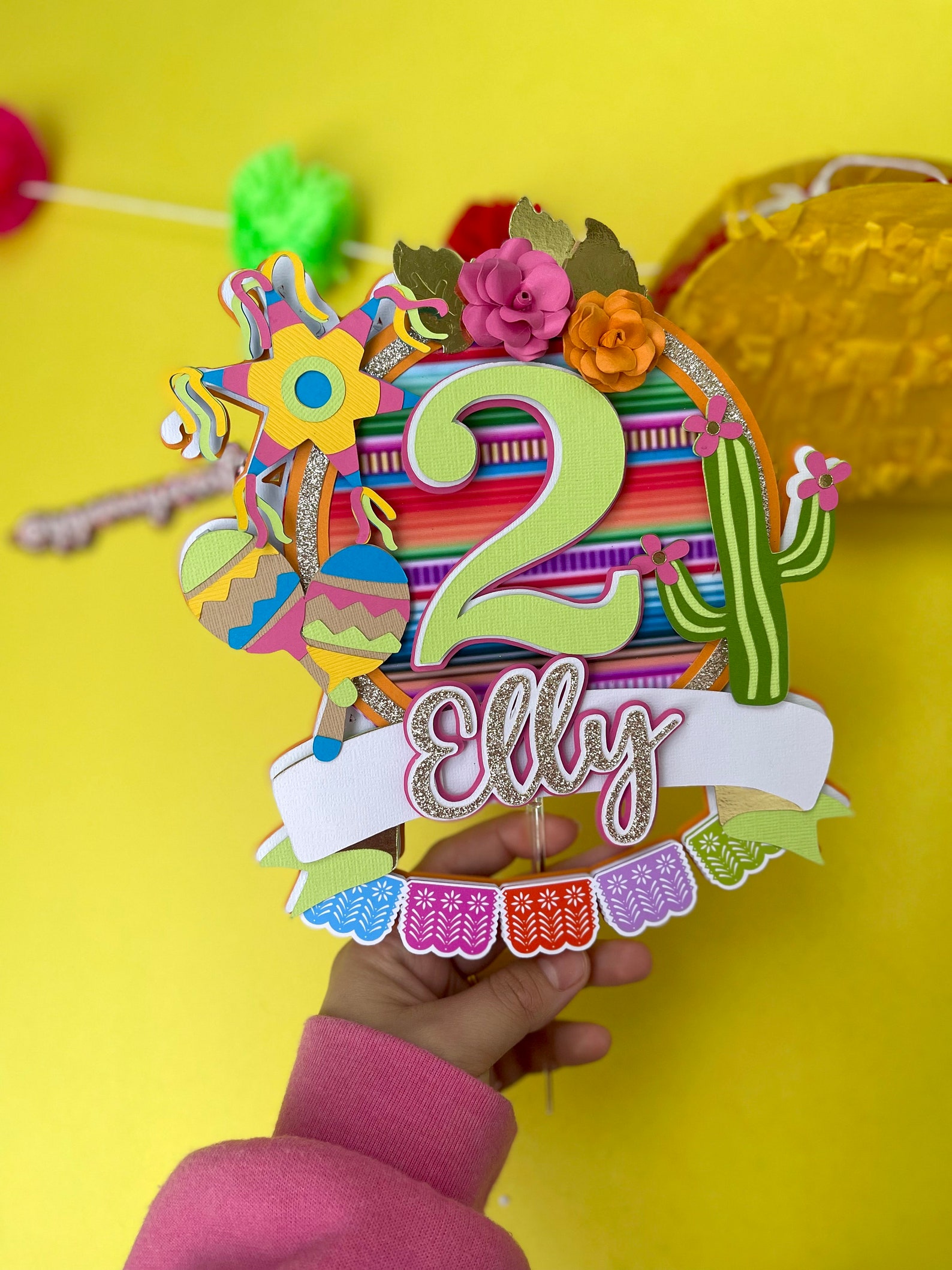 Mexican Fiesta Cake Topper, Fiesta Cake Topper, First Fiesta Decor ...