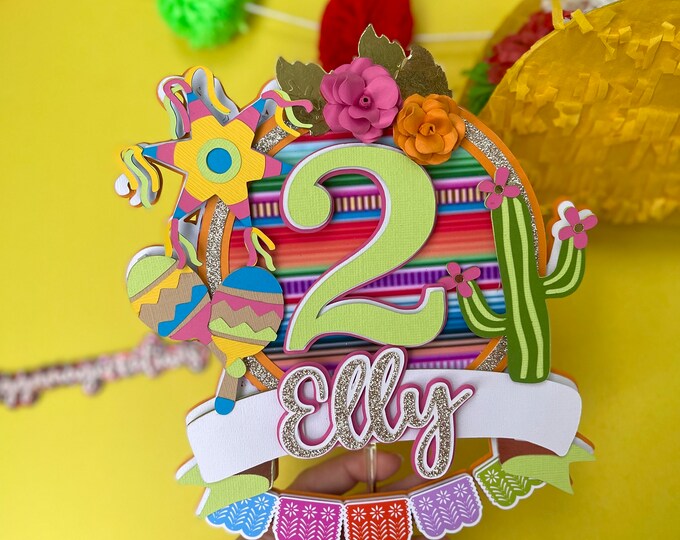 Mexican Fiesta Cake Topper, Fiesta Cake Topper, First Fiesta Decor ...