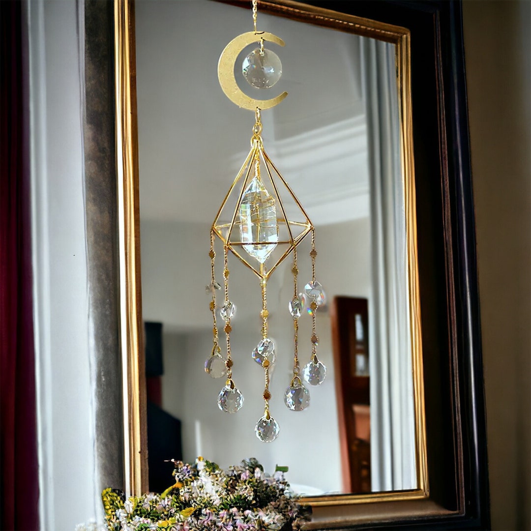 Moon Crystal Suncatcher Canopy Window Prism Sun Catcher Hangings 2 ...