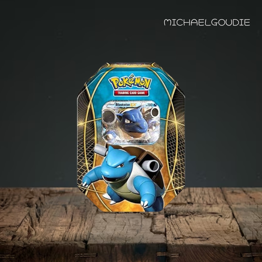 Tin Card Game Blastoise EX Power Trios - Etsy